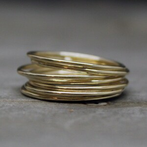 Smooth Gold Ring Ultra Thin Simple Stacking Ring Minimalist - Etsy