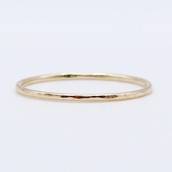 Thin Hammered Ring - Etsy