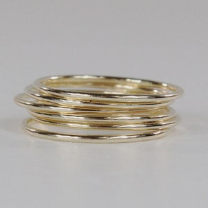 Smooth Gold Ring Ultra Thin Simple Stacking Ring Minimalist Gold Filled Ring Stackable 14k Gold ...
