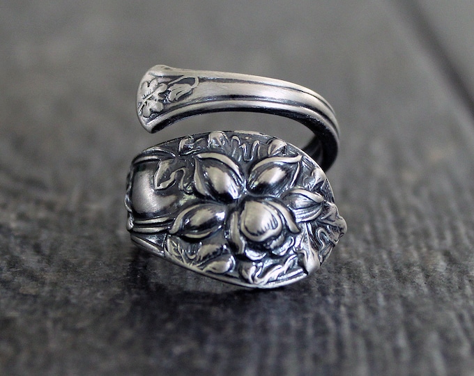 Antique Sterling Silver Spoon Ring Rare Watson Co. Spoon Upcycled Into ...