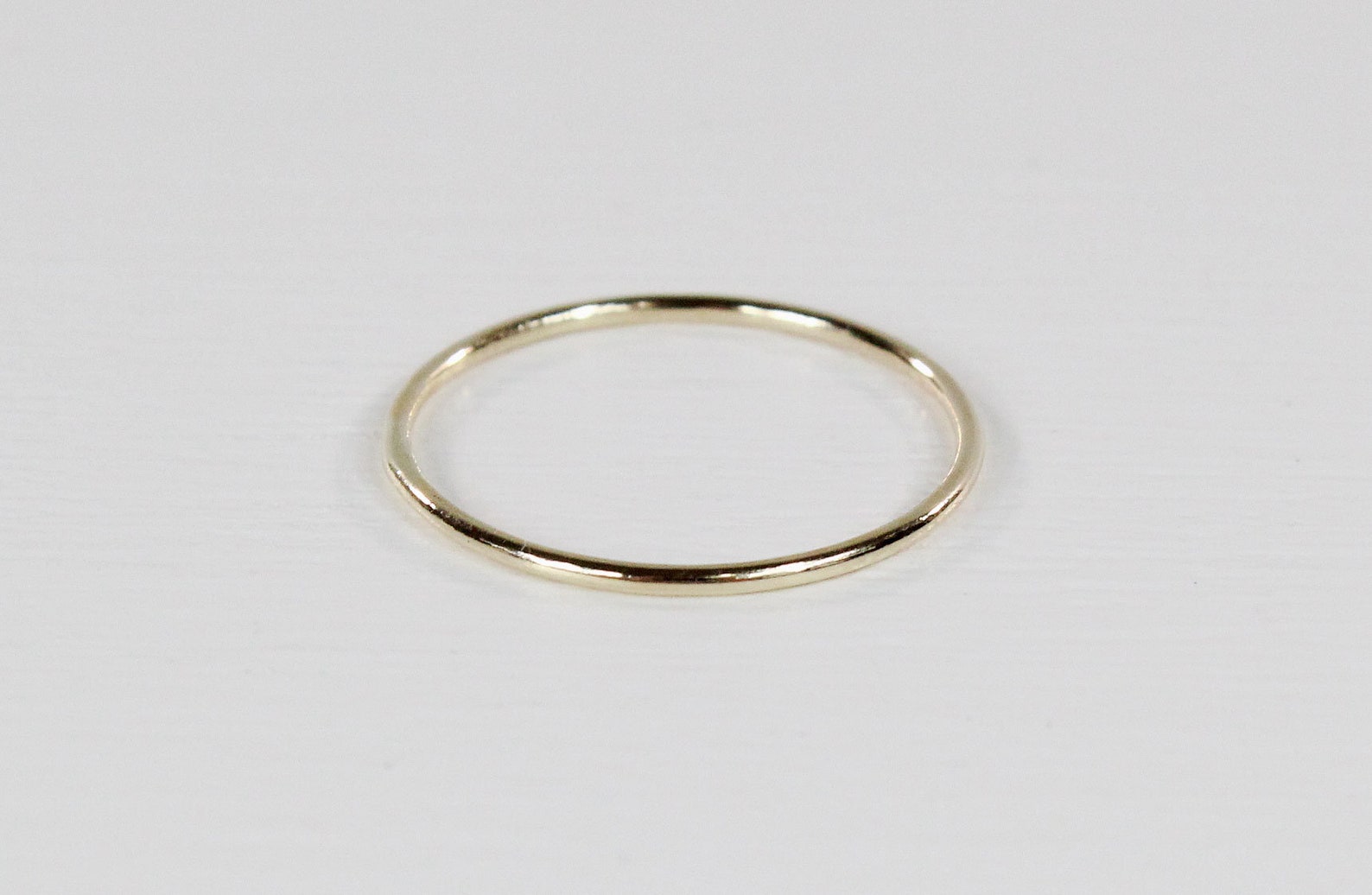 Smooth Gold Ring Ultra Thin Simple Stacking Ring Minimalist - Etsy