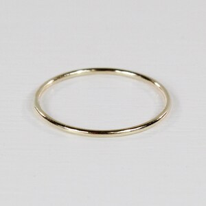 Smooth Gold Ring Ultra Thin Simple Stacking Ring Minimalist Gold Filled Ring Stackable 14k Gold ...