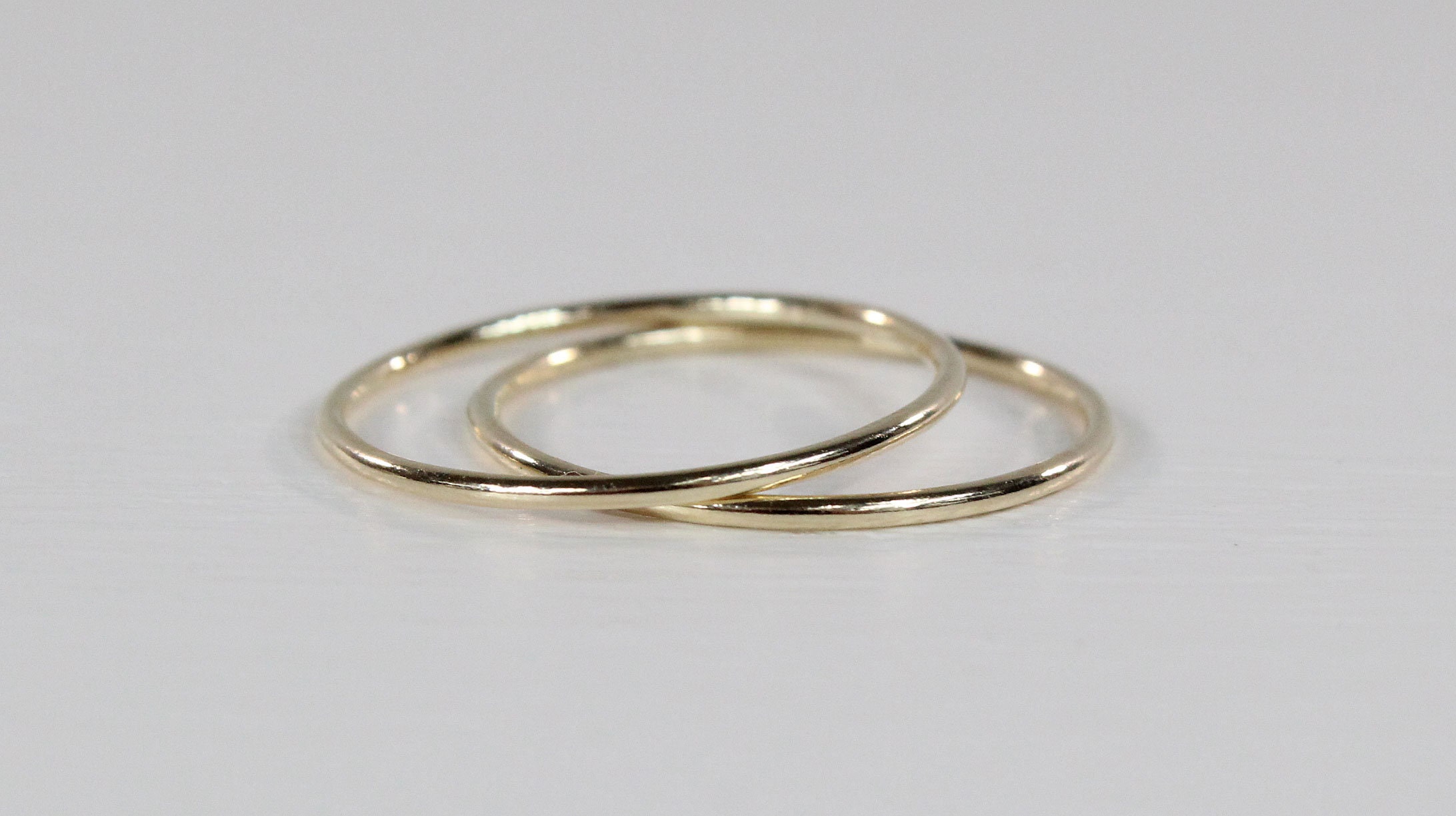 Smooth Gold Ring Ultra Thin Simple Stacking Ring Minimalist - Etsy