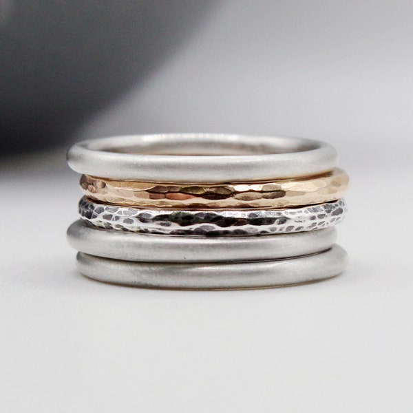 Mixed Metal Band - Etsy