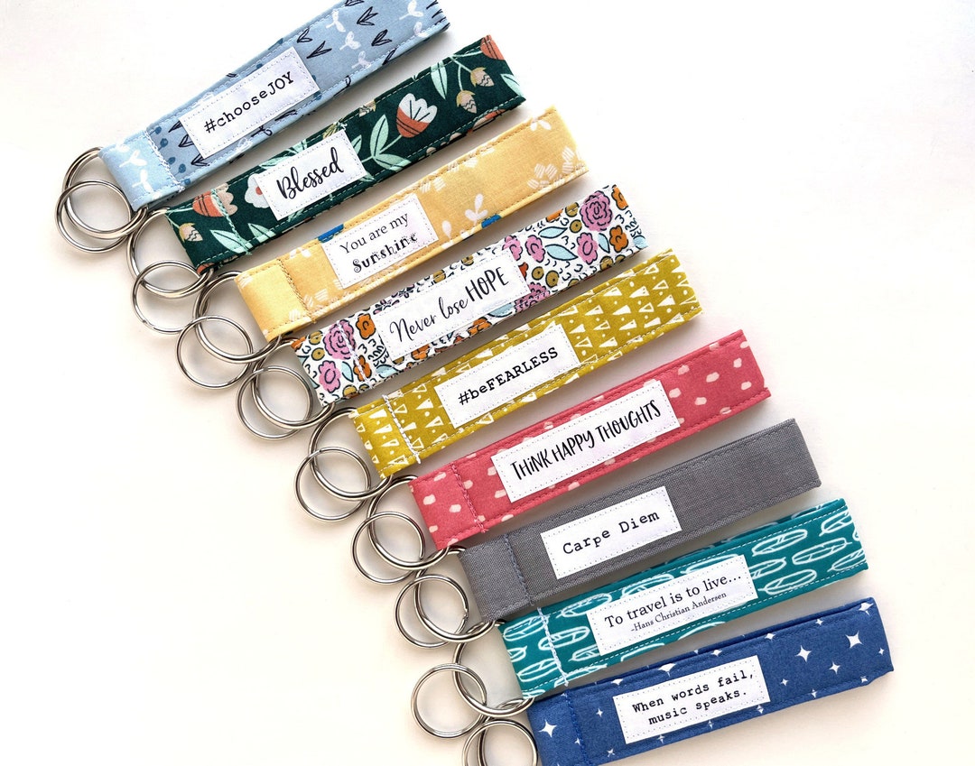 Customized Key Wristlet- Custom Keychains- Your Choice of Organic ...