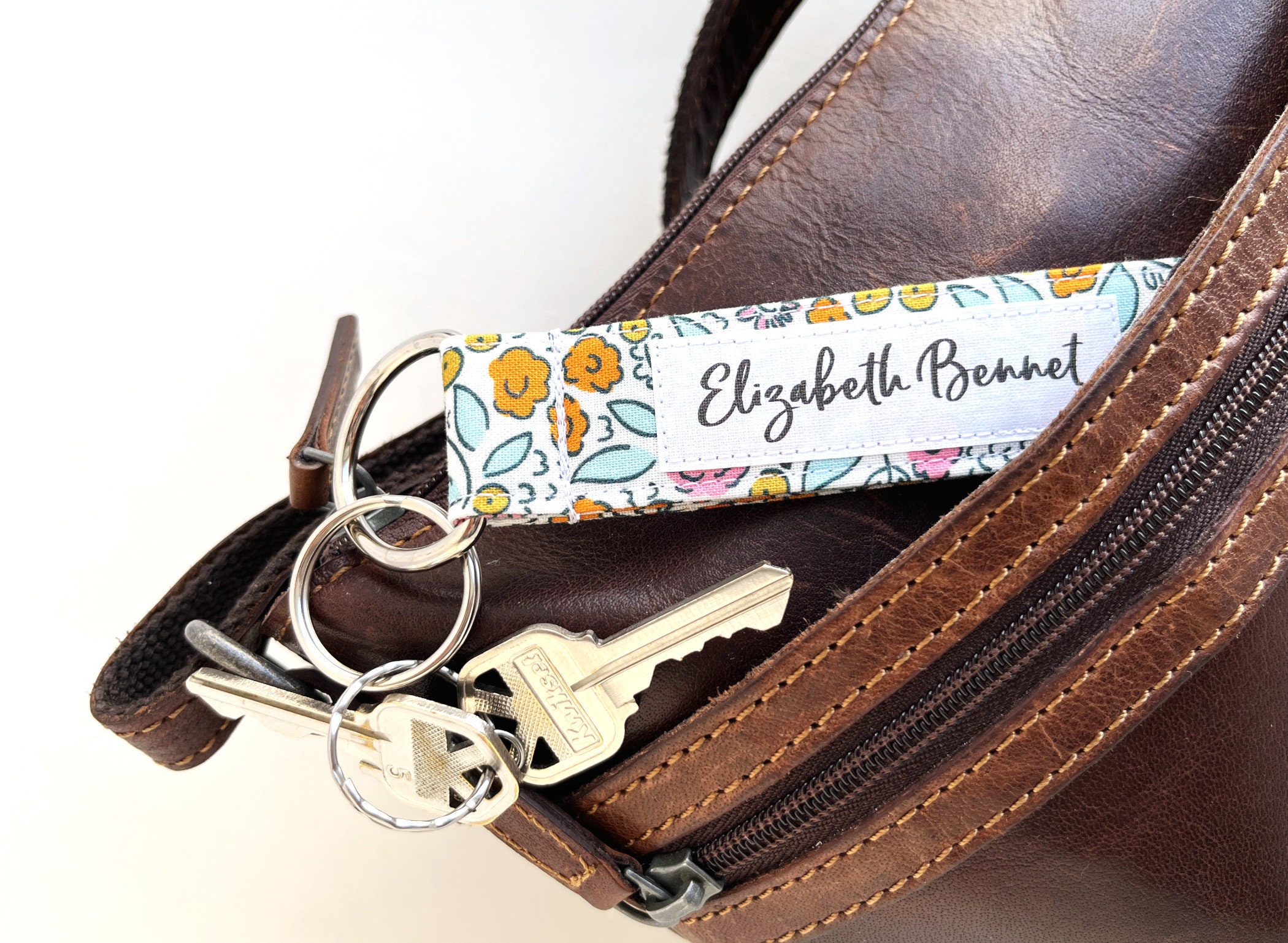 Personalized Key Wristlet- Monogrammed Key Fob- Wristlet Keychain With ...