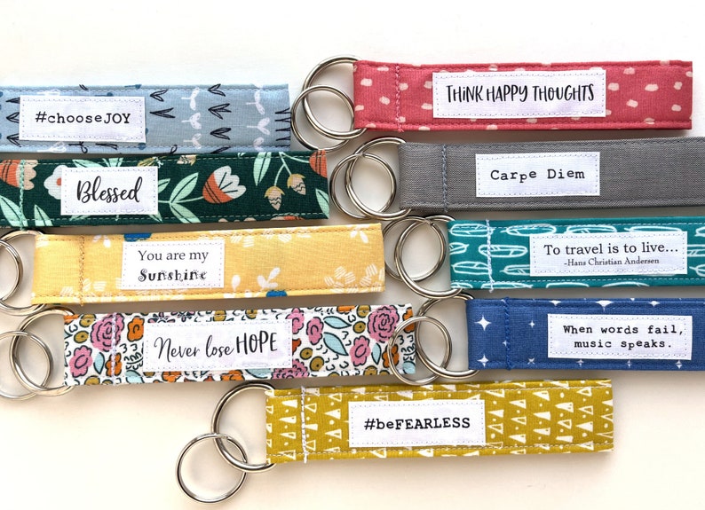 Customized Key Wristlet- Custom Keychains- Your Choice of Organic ...