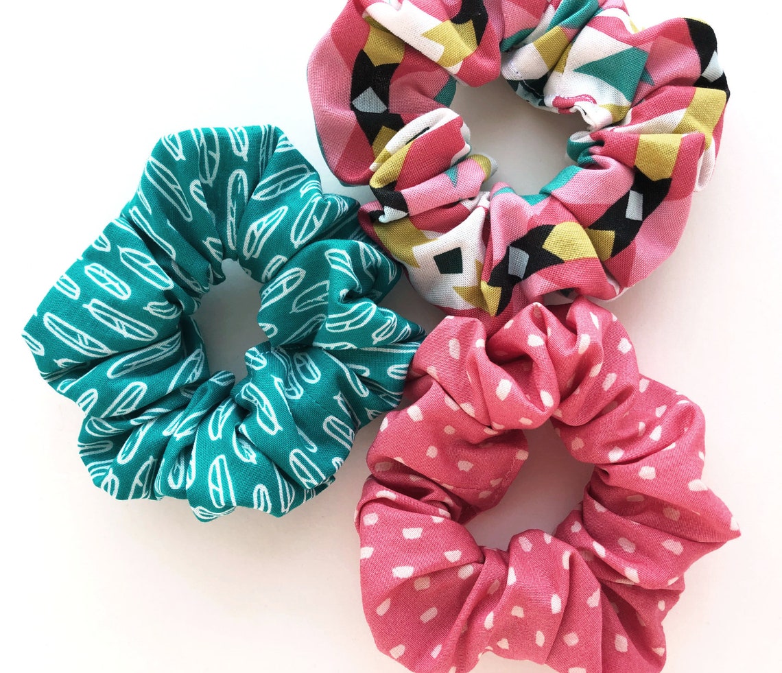 Organic Hair Scrunchies Set of 3 Southwest Designs Hair | Etsy
