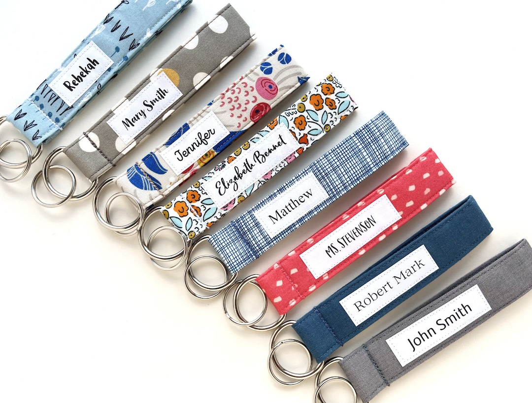Personalized Key Wristlet- Monogrammed Key Fob- Wristlet Keychain With ...