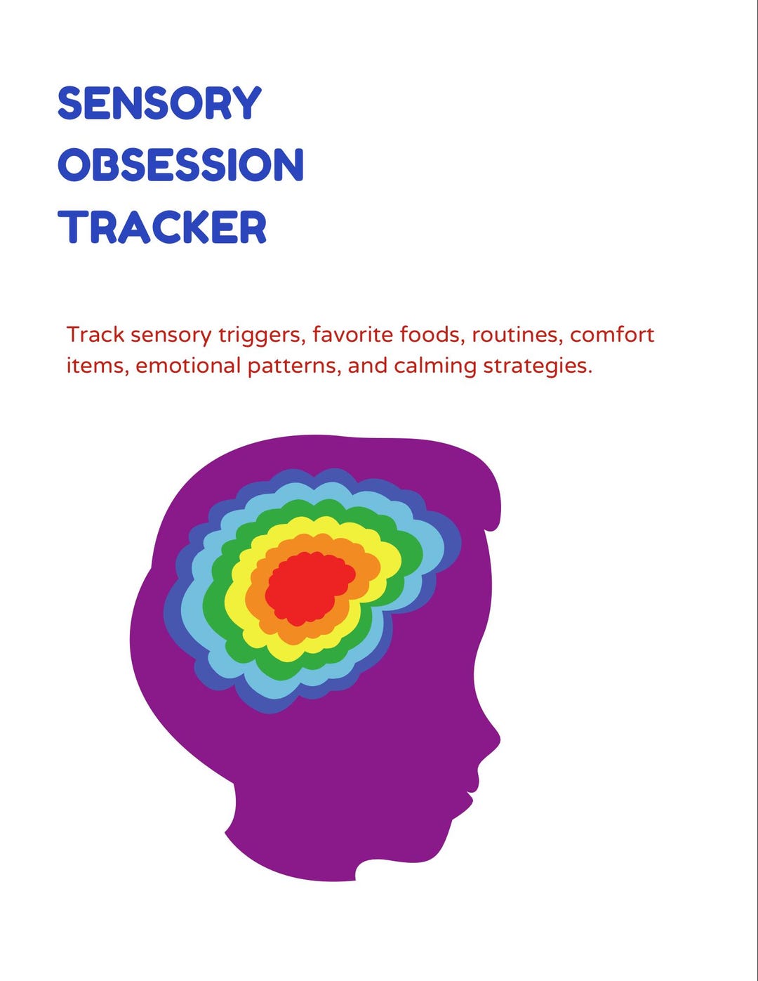 Autism Sensory Tracker Printable & Behavioral Tracker - Etsy