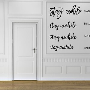 Stay Awhile Sign | Stay Awhile | Stay Sign | Welcome Sign | Closing ...