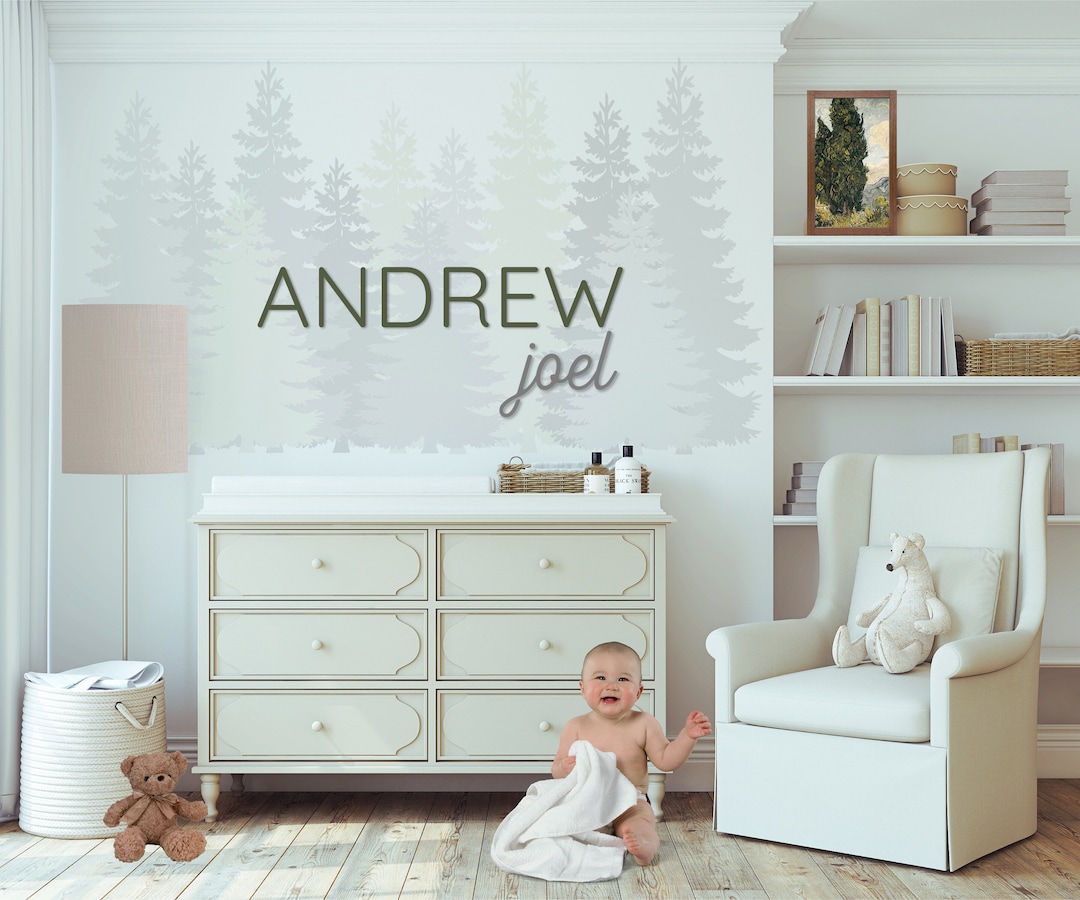 Nursery Name Sign Nursery Decor Wooden Name Cutout Personalized Nursery ...