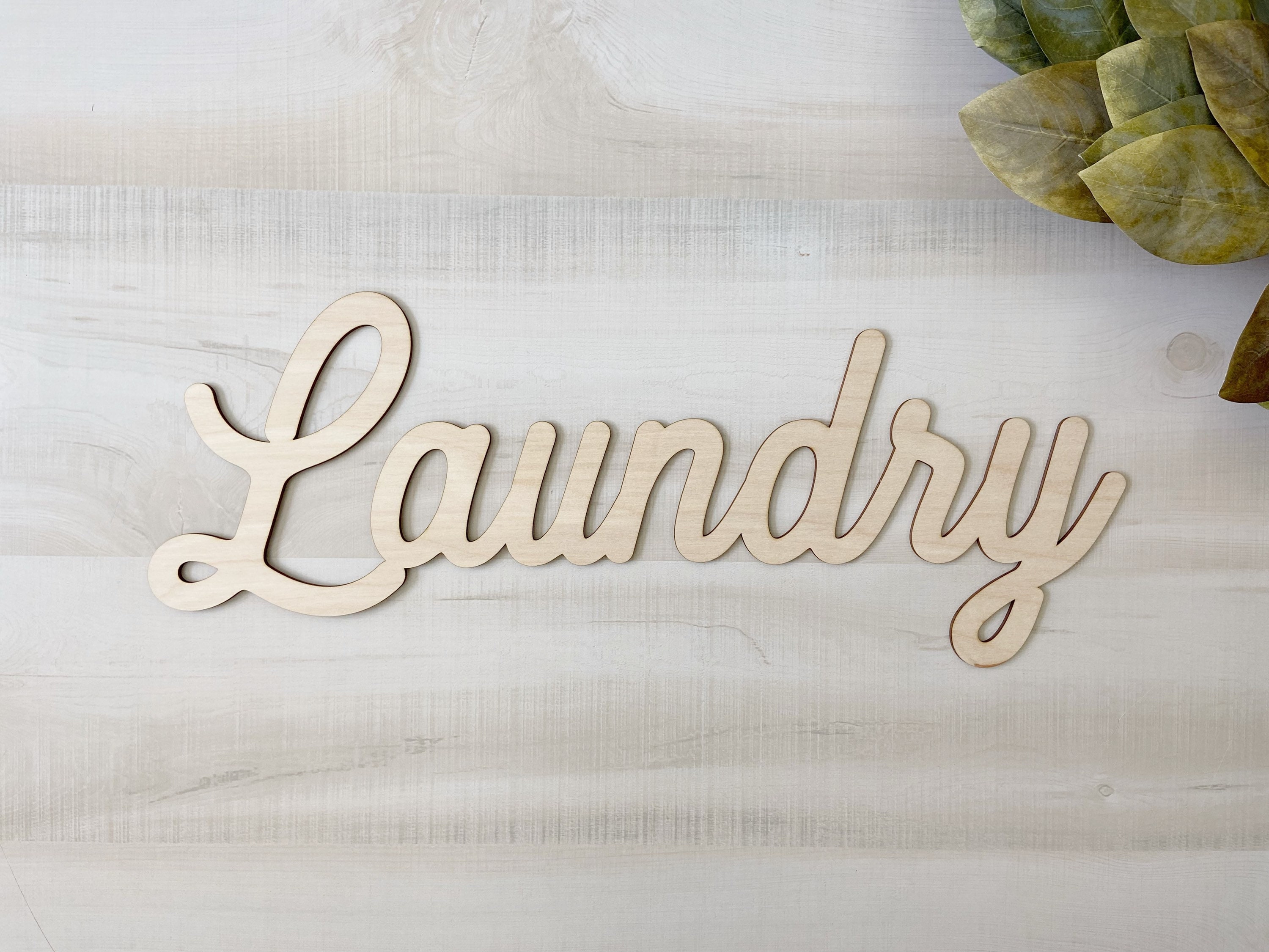 Laundry Laundry Sign Wood Words Wood Word Cutout Wood | Etsy