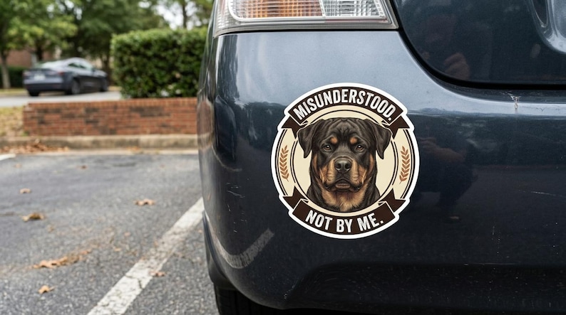Rottweiler Sticker | Rottweiler Vinyl Decal | Misunderstood Not By Me ...
