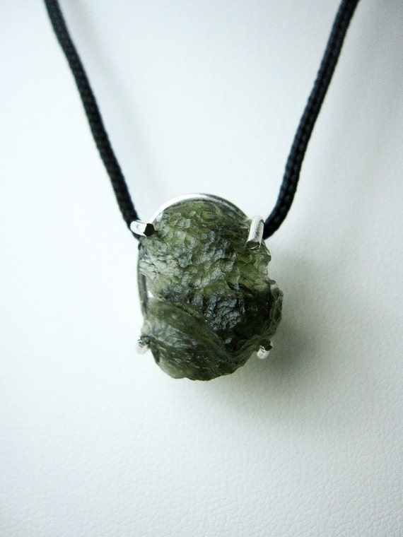Moldavite Necklace Moldavite Pendant Moldavite Talisman Empath Protection Necklace Protection Amulet Earthy Jewelry Handmade Items Etsy