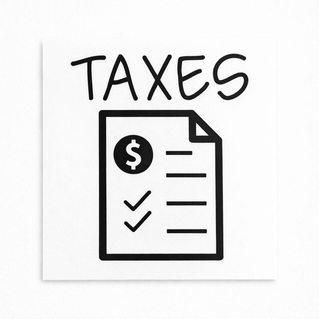Taxes Fund Vinyl Decal | Money Jar Sticker | Savings Label | Financial ...