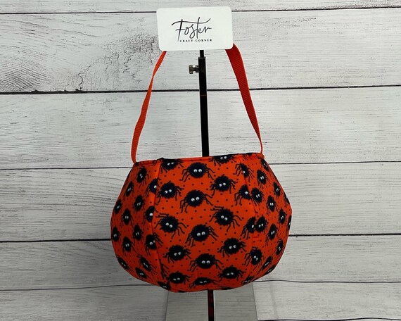 Classic Black Spider Tote Bag Smiling Spiders Orange | Etsy