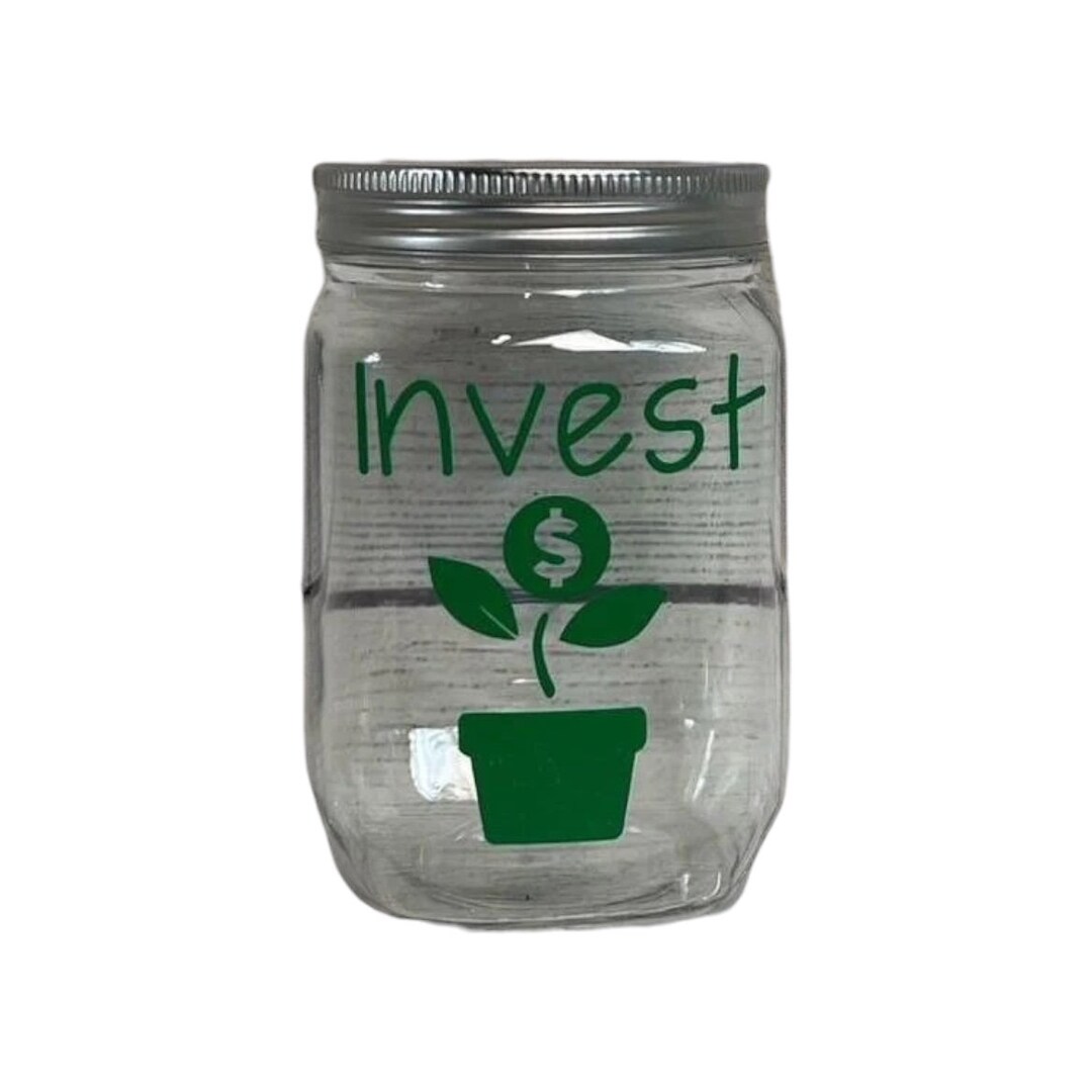 Plastic Invest and Other Custom Saving Jar Jars Save Jar Money ...
