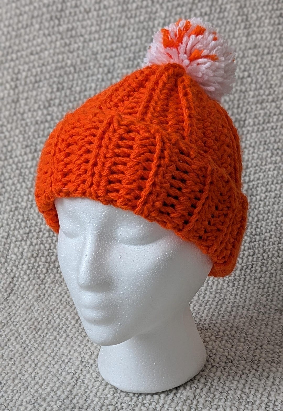 Crochet Kids Orange Winter Hat - Etsy