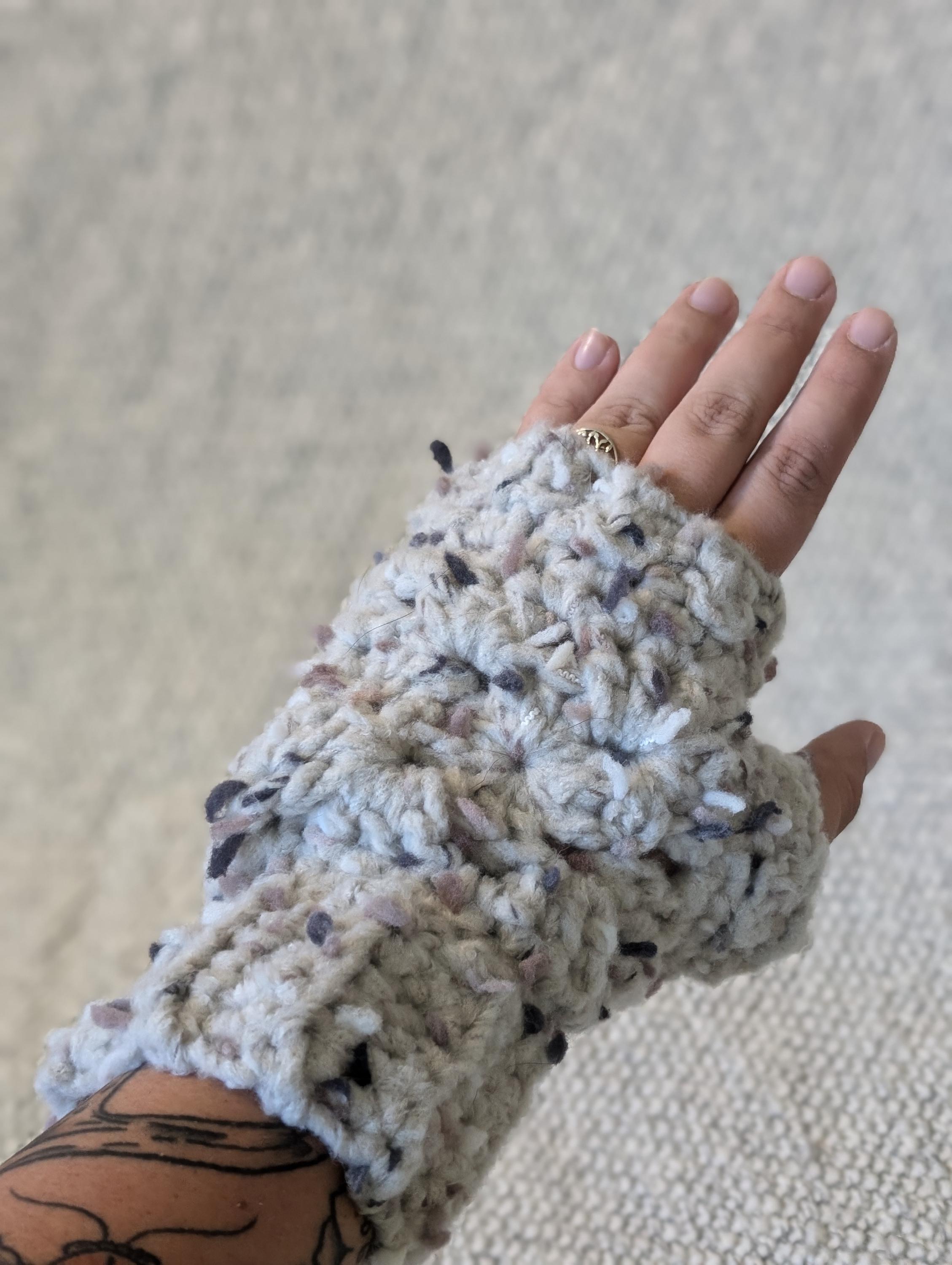 Granny Square Fingerless Gloves - Etsy