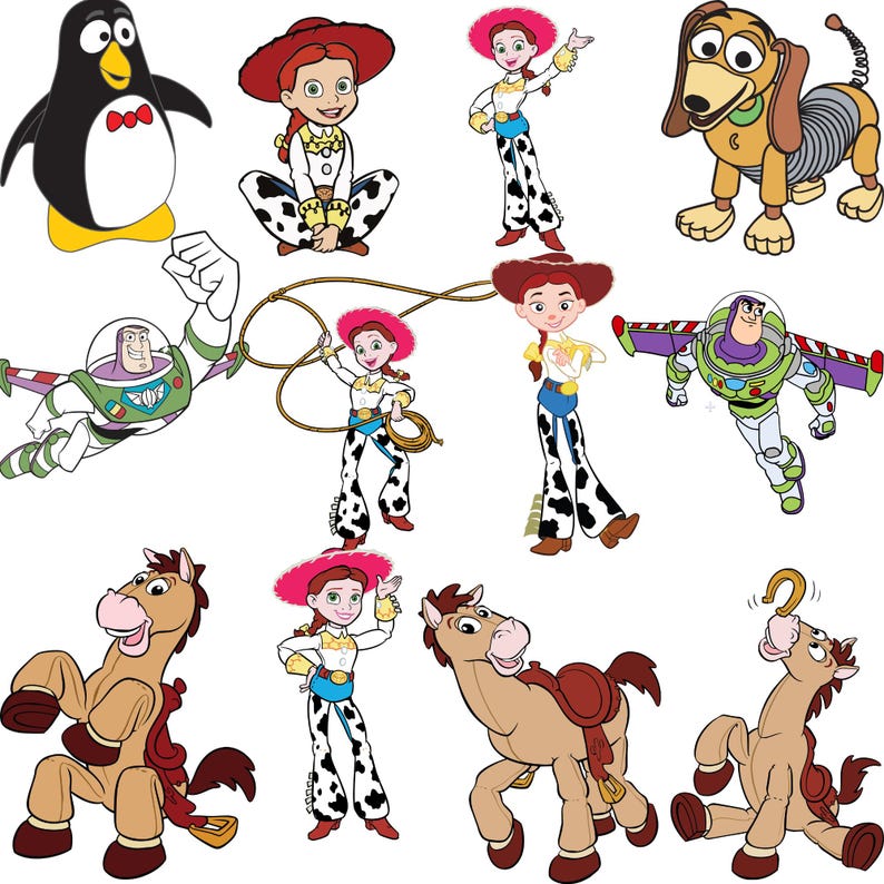 Toy Story SVG PNG Clipart Mega Bundle, Buzz Lightyear Svg, Woody Svg ...