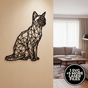 Siamese Cat SVG Laser Cut File | Siamese Cat Cat Wall Art | Cat Lover ...