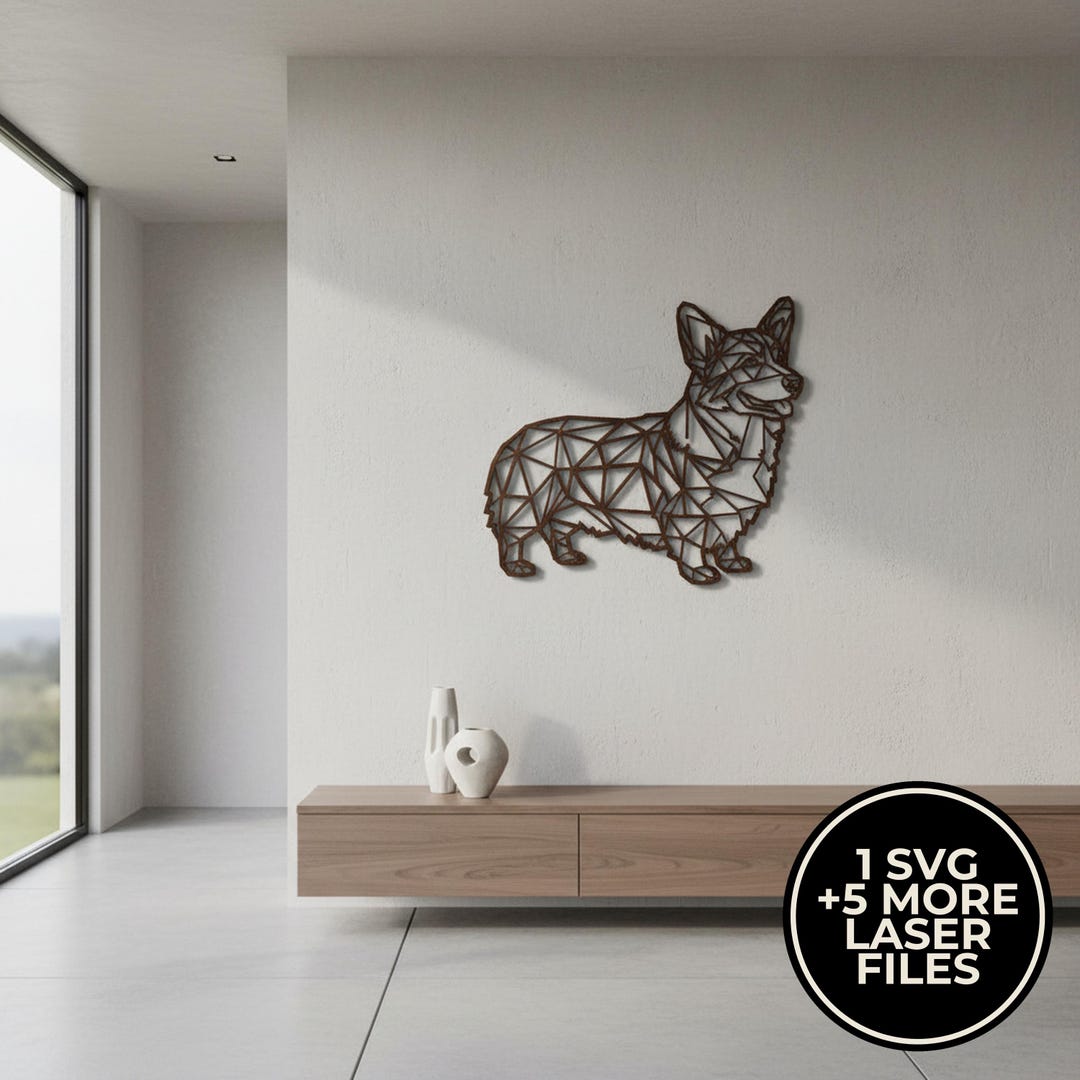Corgi SVG Laser Cut File | Corgi Dog Wall Art | Dog Lover Gift ...