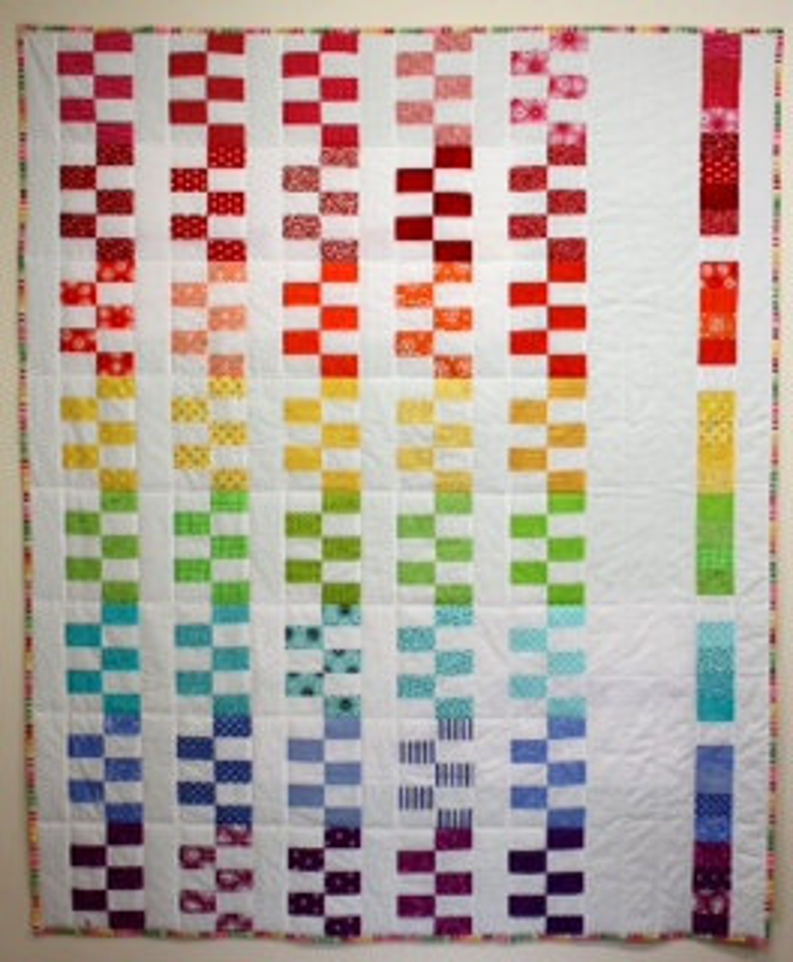 Quilt Pattern - Rainbow Steps, PDF Version, Original Design by Sew Well ...