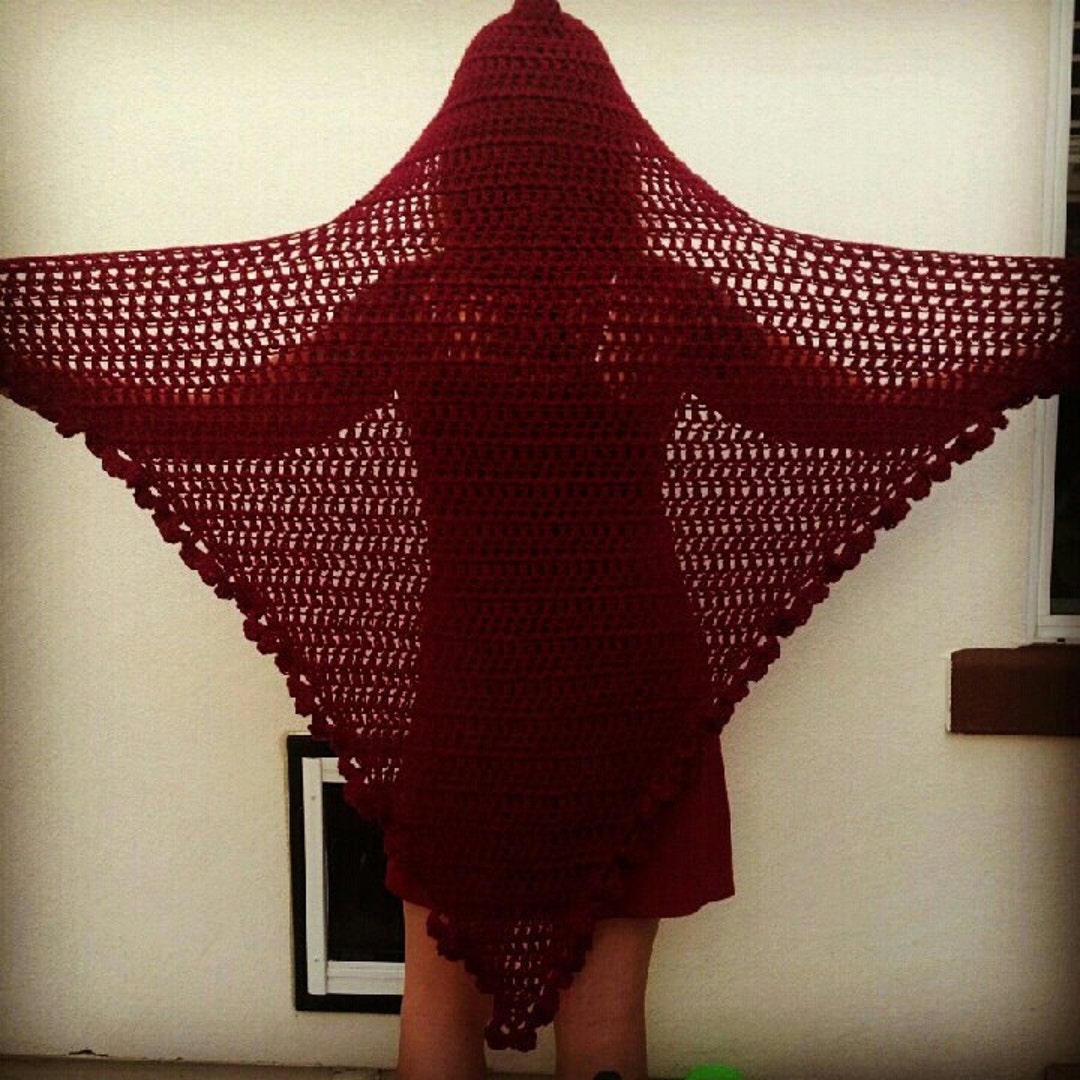 Hooded Shawl- PDF Pattern - Etsy