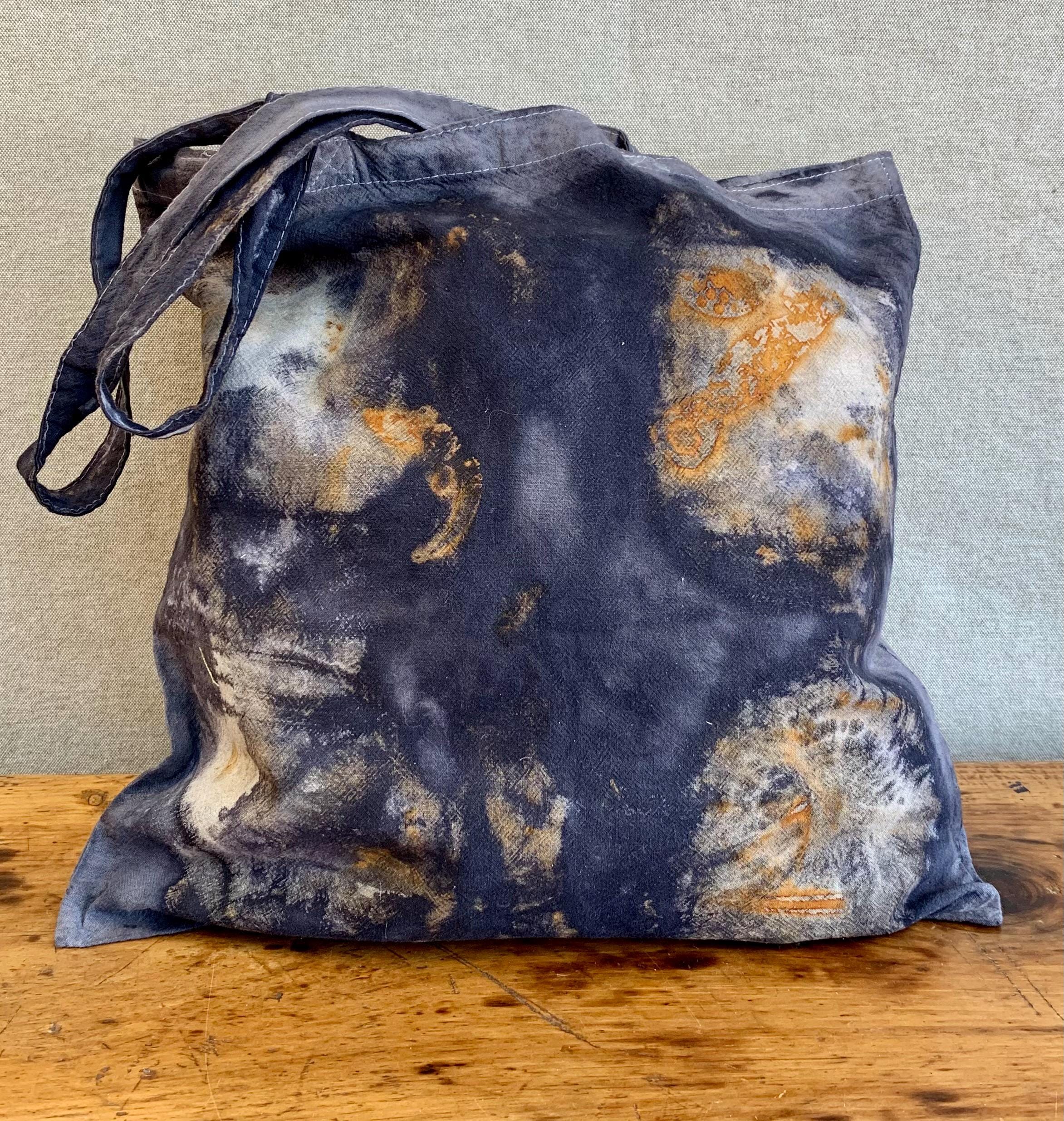 Rust and Plant Dyed Canvas Tote Bag Medicine Bag Spirit Tote - Etsy