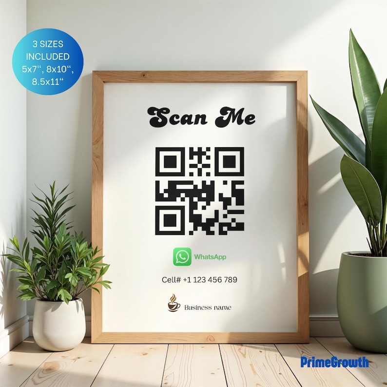 Editable Canva QR Code Bundle: Social Media, Wifi, Scan to Pay (digital ...