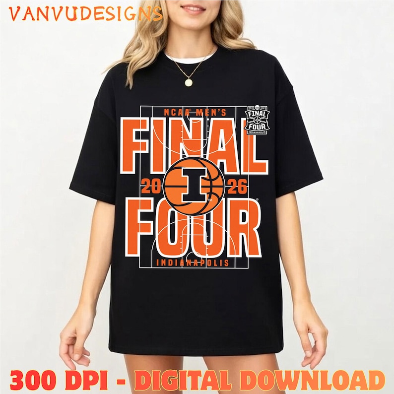 Illinois Final Four 2026 PNG Bundle – Basketball Fan Graphic (digital ...
