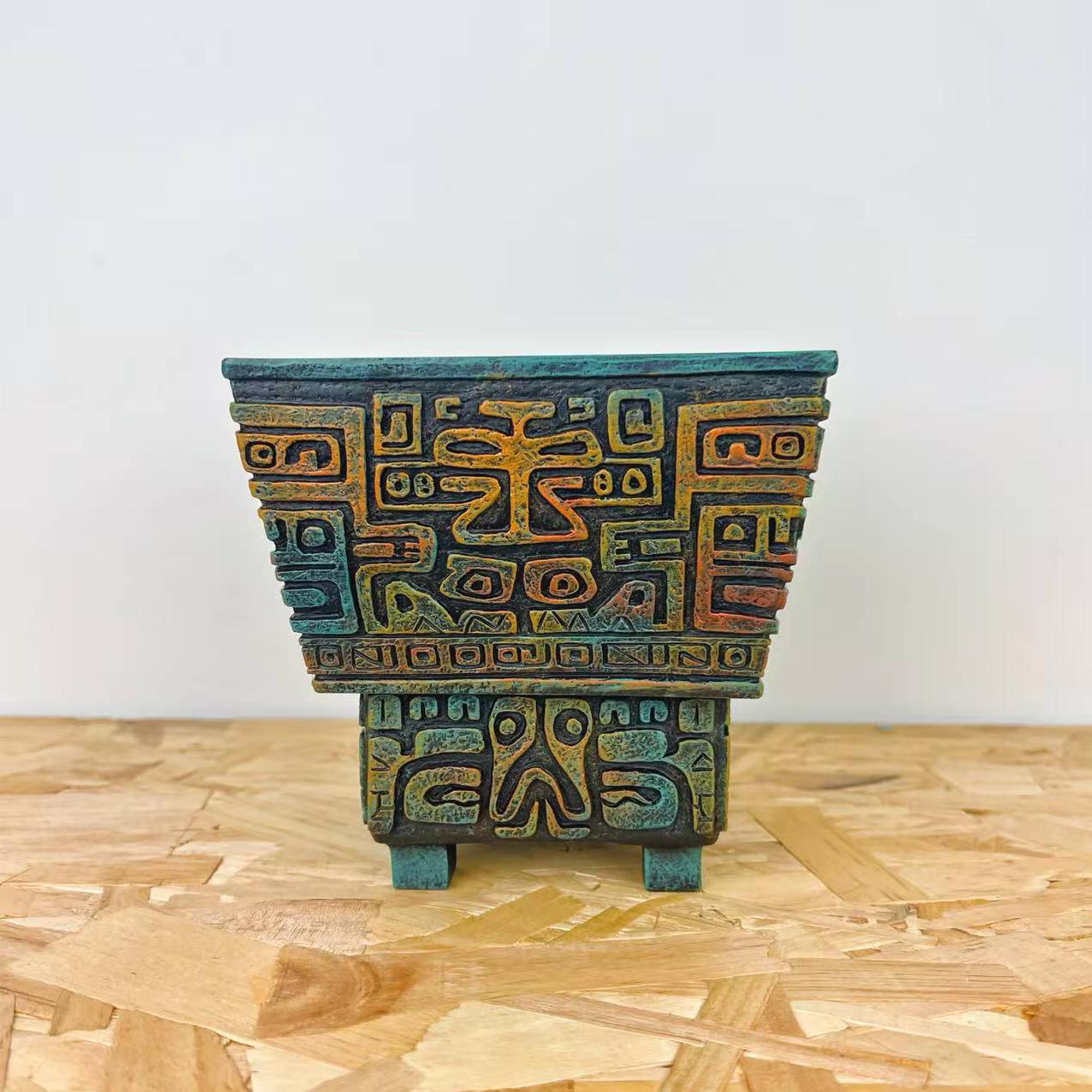 Mystic Butterfly Square Ding Planter, Self-watering Ancient Style ...