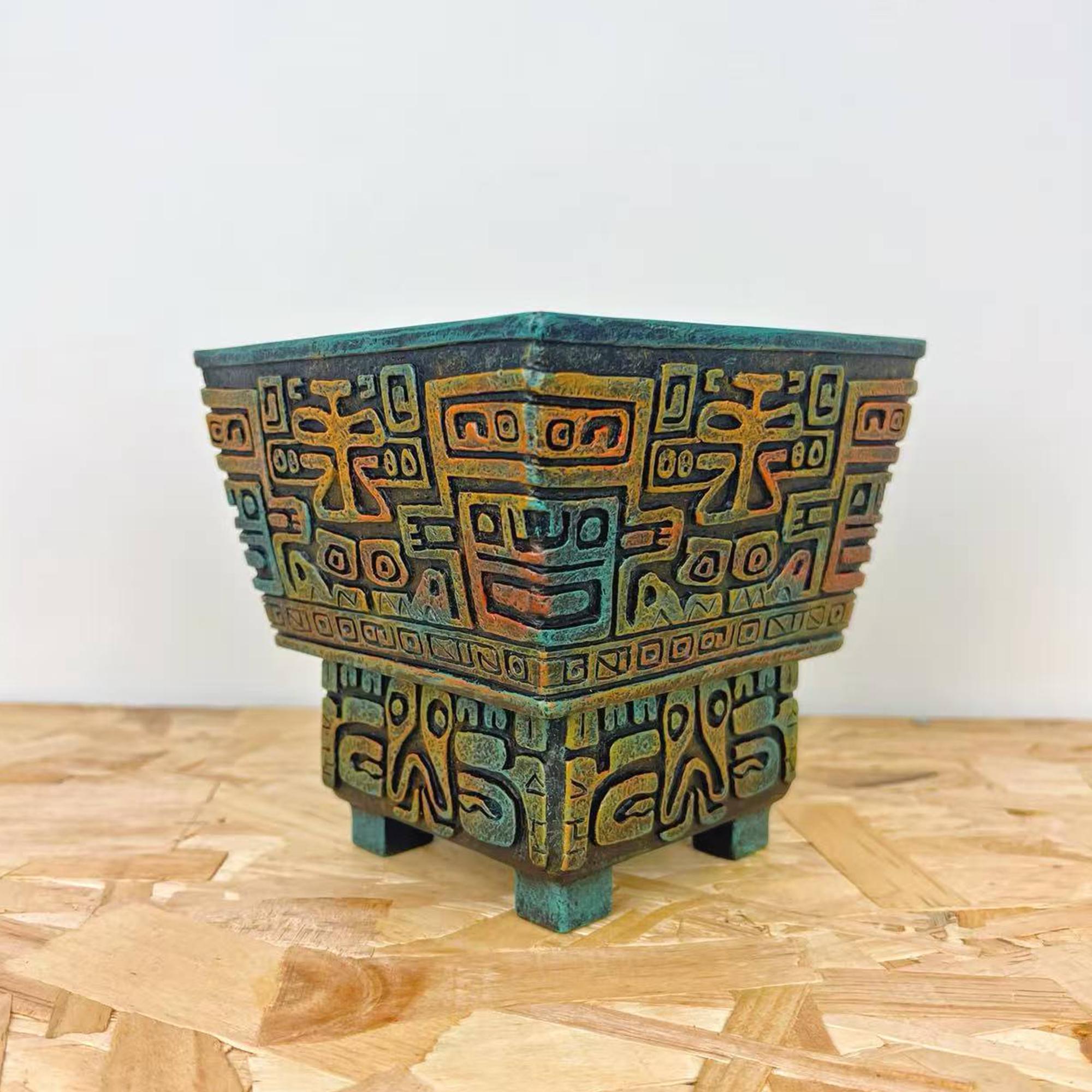 Mystic Butterfly Square Ding Planter, Self-watering Ancient Style ...