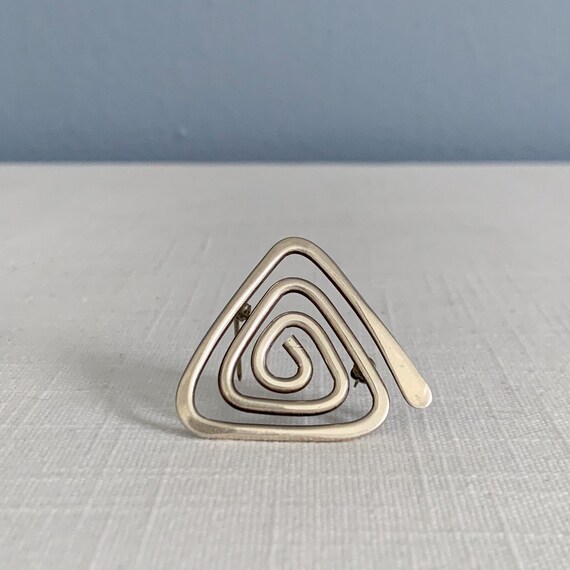Vintage Jules Brenner Silver Modernist Triangular Spiral | Etsy