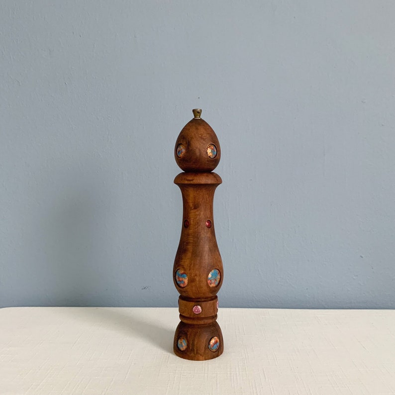 Vintage Large Capo Esmaltes Wood With Inlaid Enamel Pepper - Etsy