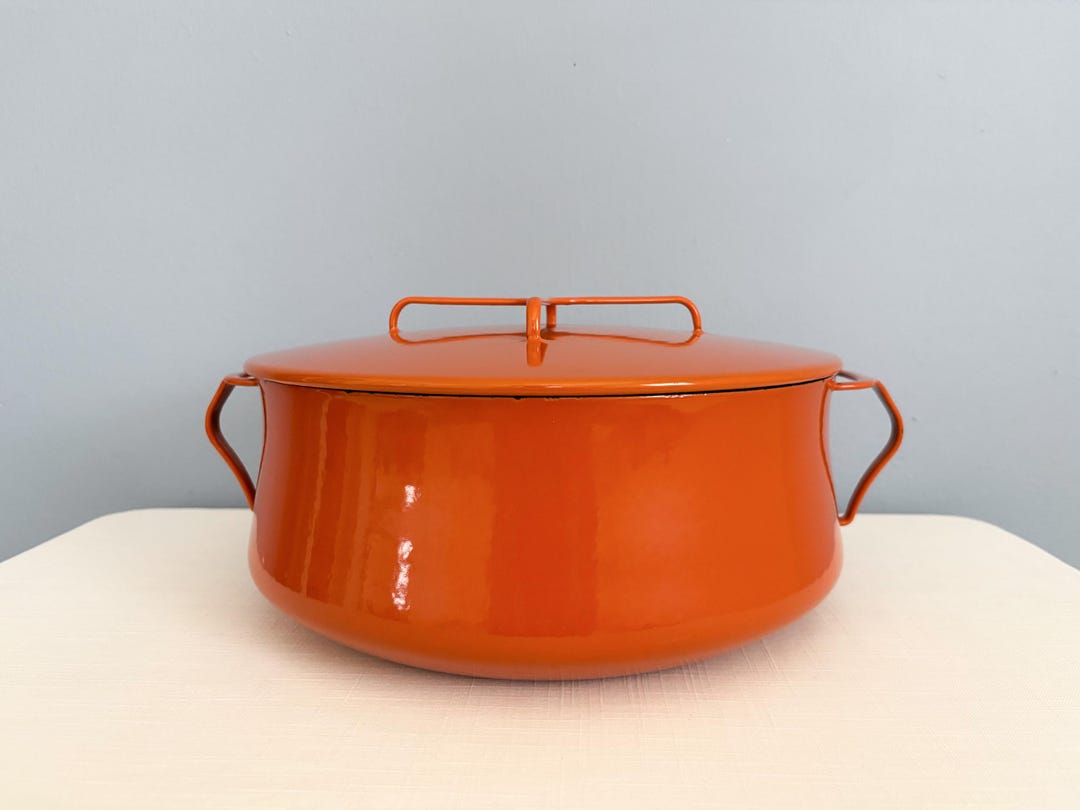 Extra Large Vintage Dansk Kobenstyle Kumquat Burnt Orange 6 QT Dutch ...