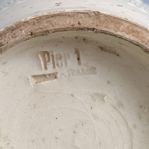 Vintage Mid Century Modern Bitossi for Pier 1 Italian Pottery White ...