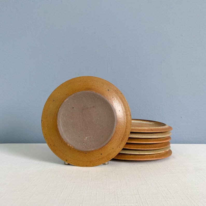 Vintage 1970s Studio Nova Stoneware Pottery Salad Plates 8 | Etsy