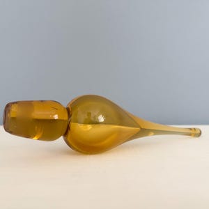 Vintage Blenko Glass Attributed Decanter Stopper Only - 9 1/4" Gold ...
