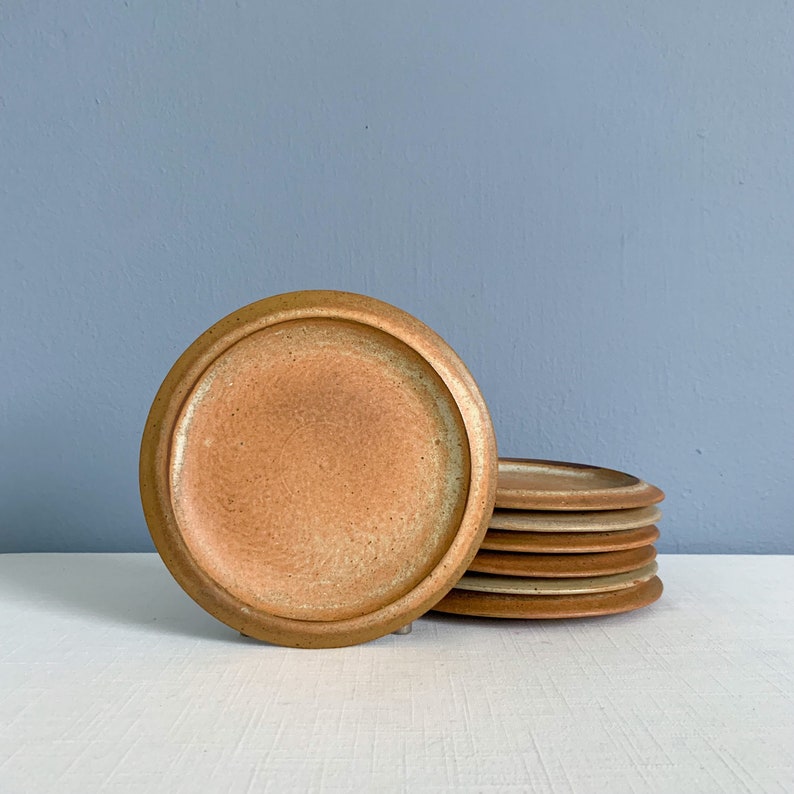 Vintage 1970s Studio Nova Stoneware Pottery Salad Plates 8 | Etsy