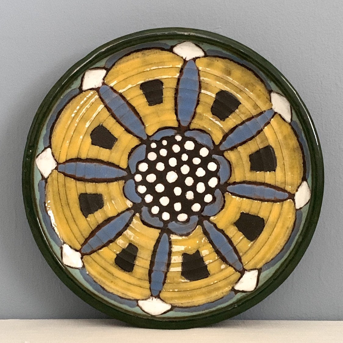 Vintage Studio Art Pottery Decorated Low Bowl | Etsy