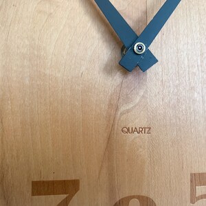 Vintage Linden Round Wall Clock Butcher Block - Etsy