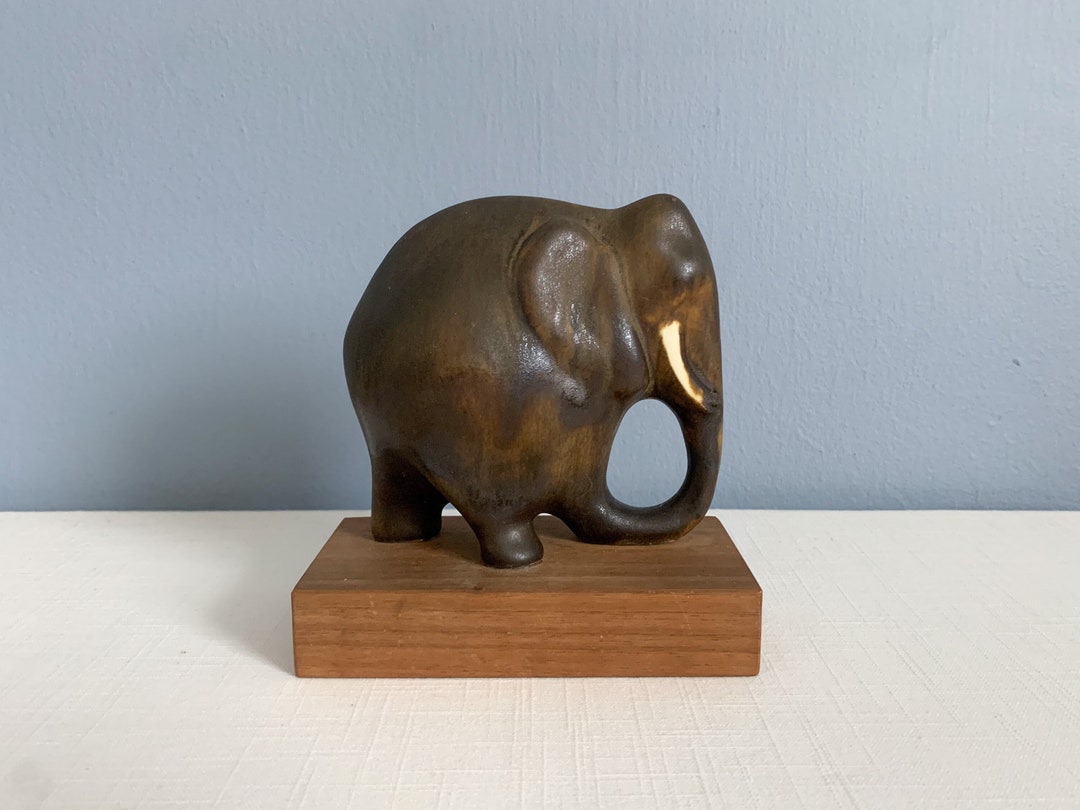 Vintage Maigon Daga Studio Art Pottery Elephant Sculpture - Mike Daga ...