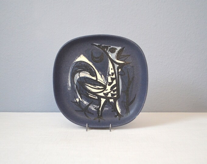 Vintage Richard Saar Plate With Bird Design - Etsy