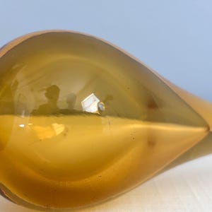 Vintage Blenko Glass Attributed Decanter Stopper Only - 9 1/4" Gold ...