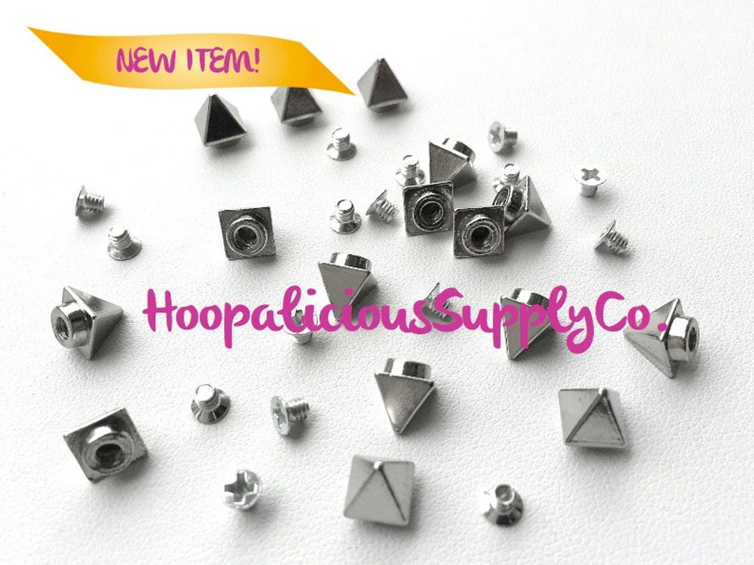 6mm "tall & Narrow" Pyramid Morsel Metal Screw Back Studs. DIY Clothing ...