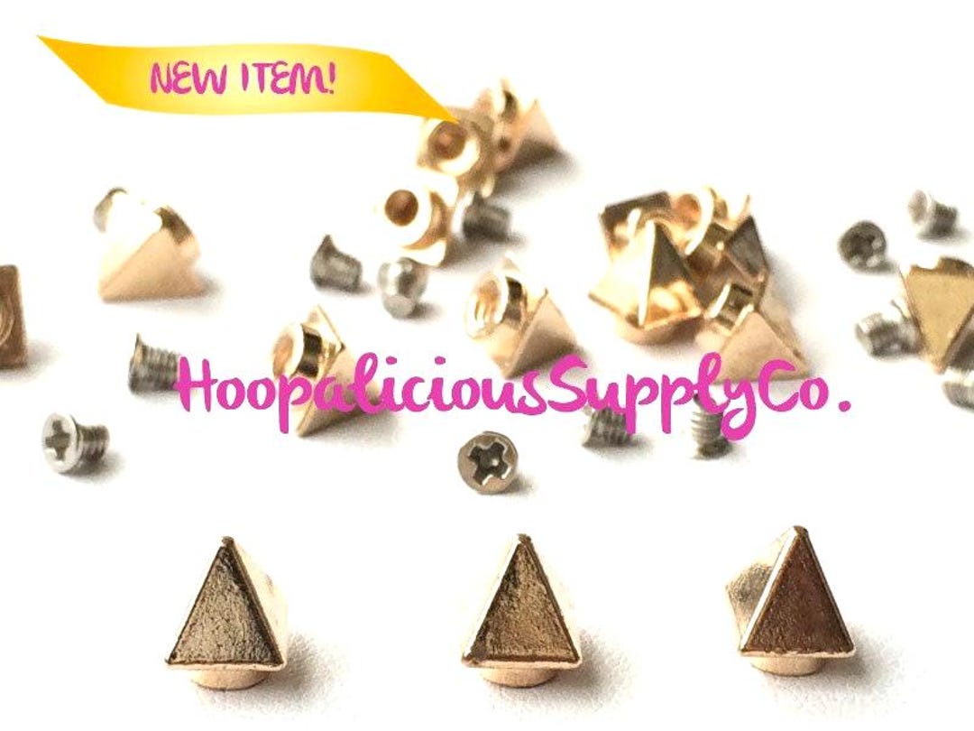 6mm "tall & Narrow" Pyramid Morsel Metal Screw Back Studs. DIY Clothing ...