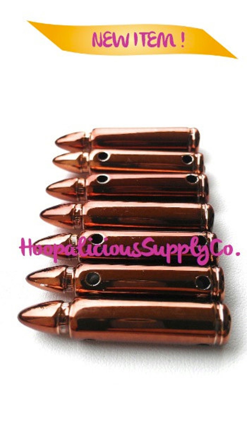 7pc 36mm BULLET Beads. Choose Copper Gun Metal Goldor - Etsy