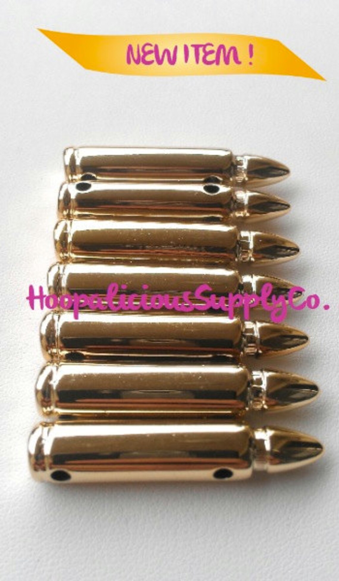 7pc 36mm BULLET Beads. Choose Copper Gun Metal Goldor - Etsy